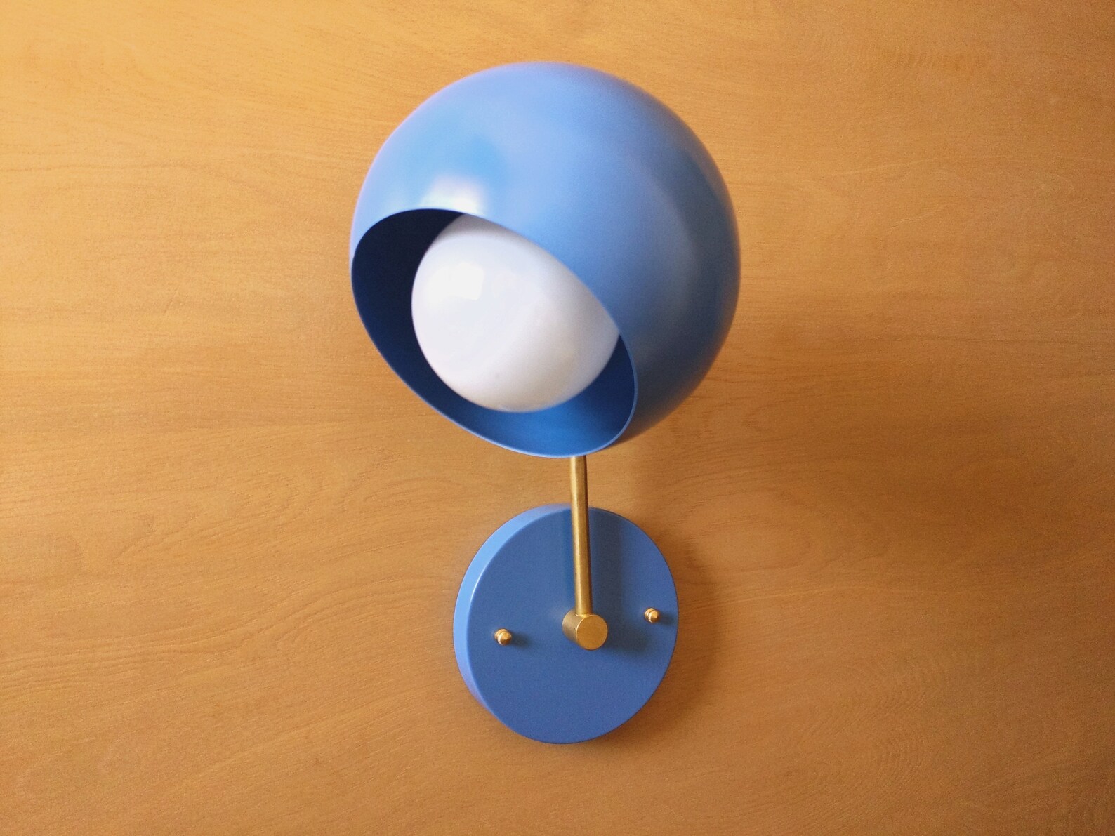 Orb Swivel Shade Modern Wall Sconce Minimalist Mid Century Atomic UL ...