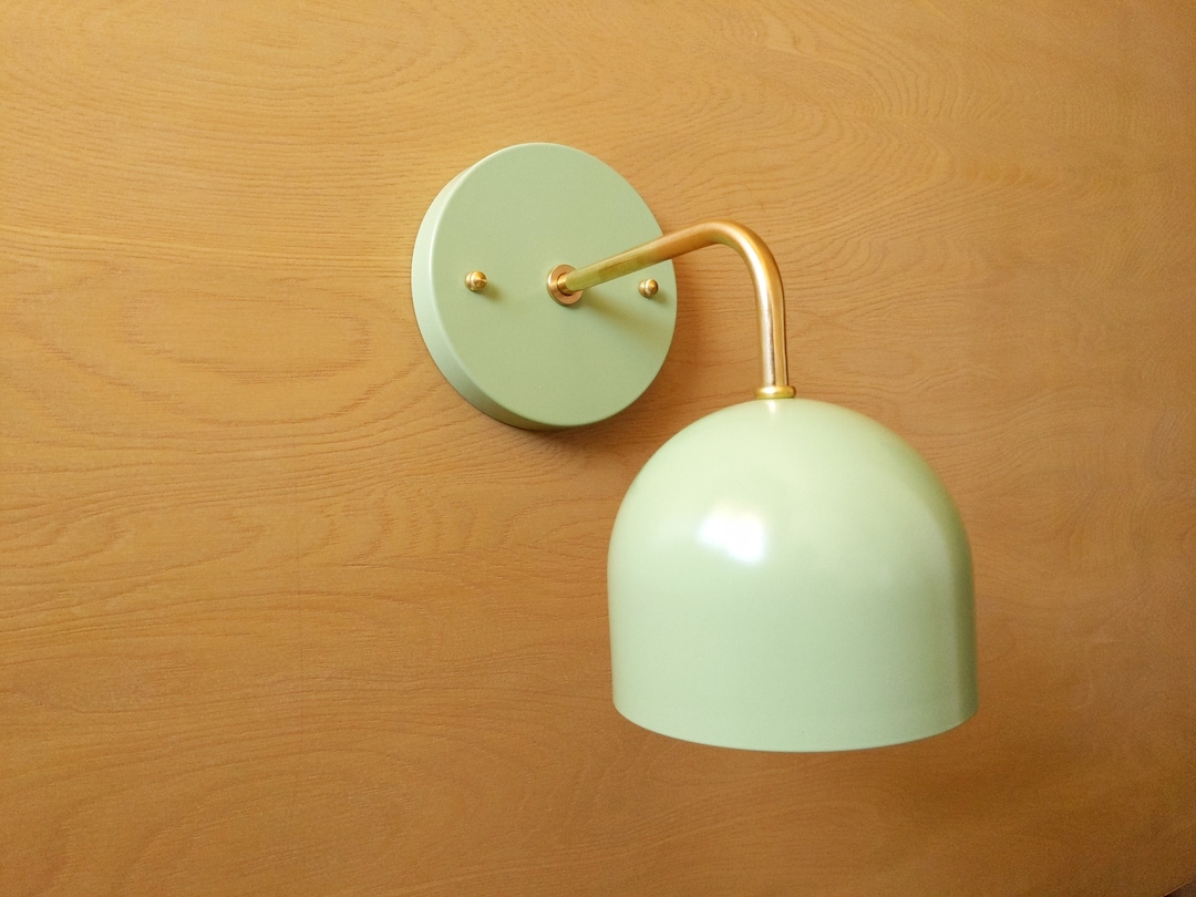 Shaded Modern Brass Wall Lighting Sconce Orb Kitchen Bathroom Living ...
