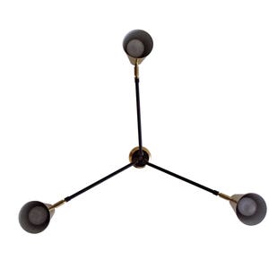 Modern Chandelier - Triple Arm - Cone Shaded - Dining Room Lighting ...