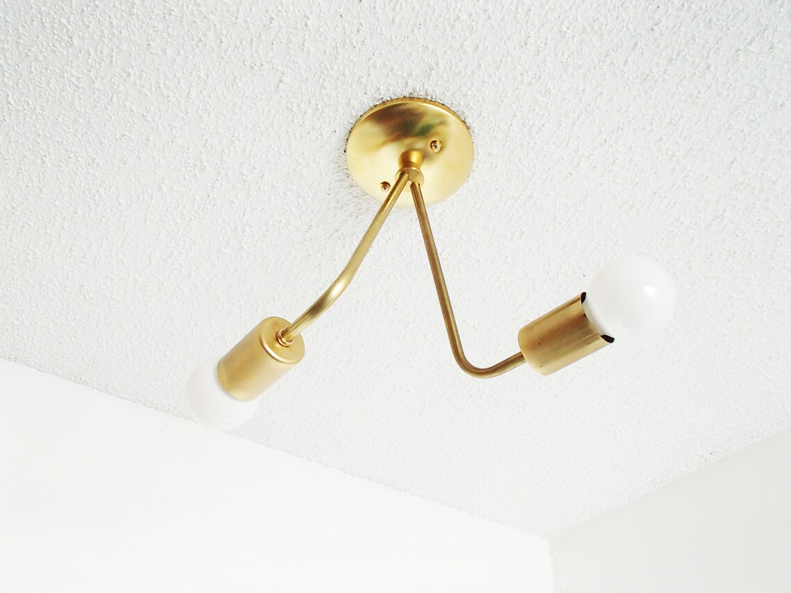 Twin Offset Flush Mount Modern Ceiling Light Contemporary | Etsy