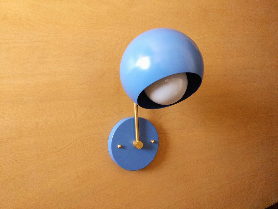 Orb Swivel Shade Modern Wall Sconce Minimalist Mid Century Atomic UL ...