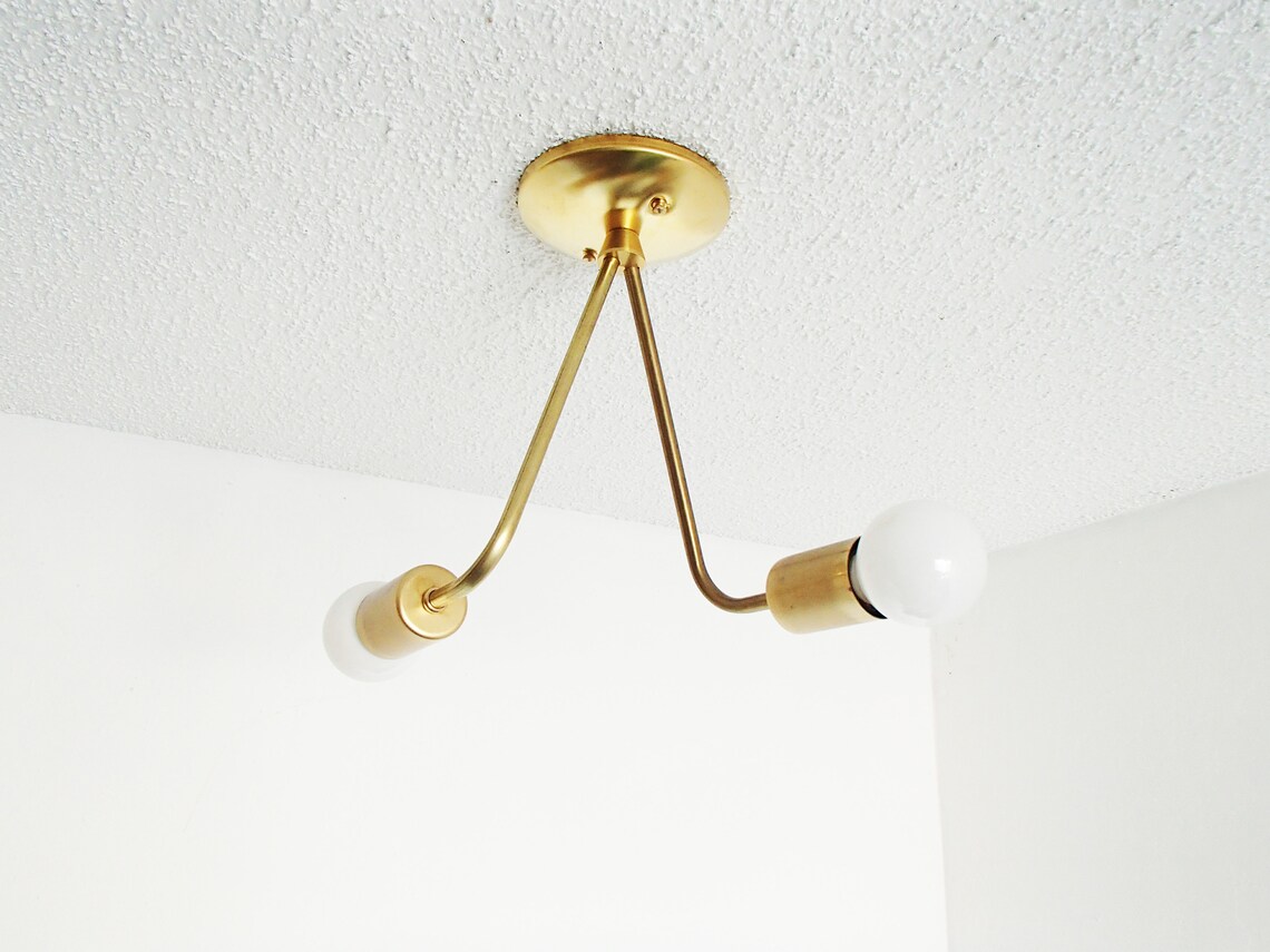 Twin Offset Flush Mount Modern Ceiling Light Contemporary | Etsy