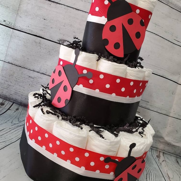Lady Bug Diaper Cake - Etsy