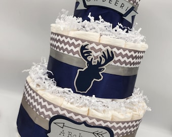 Baby Diaper Cake Bambi Deer Shower Gift Centerpiece - Etsy