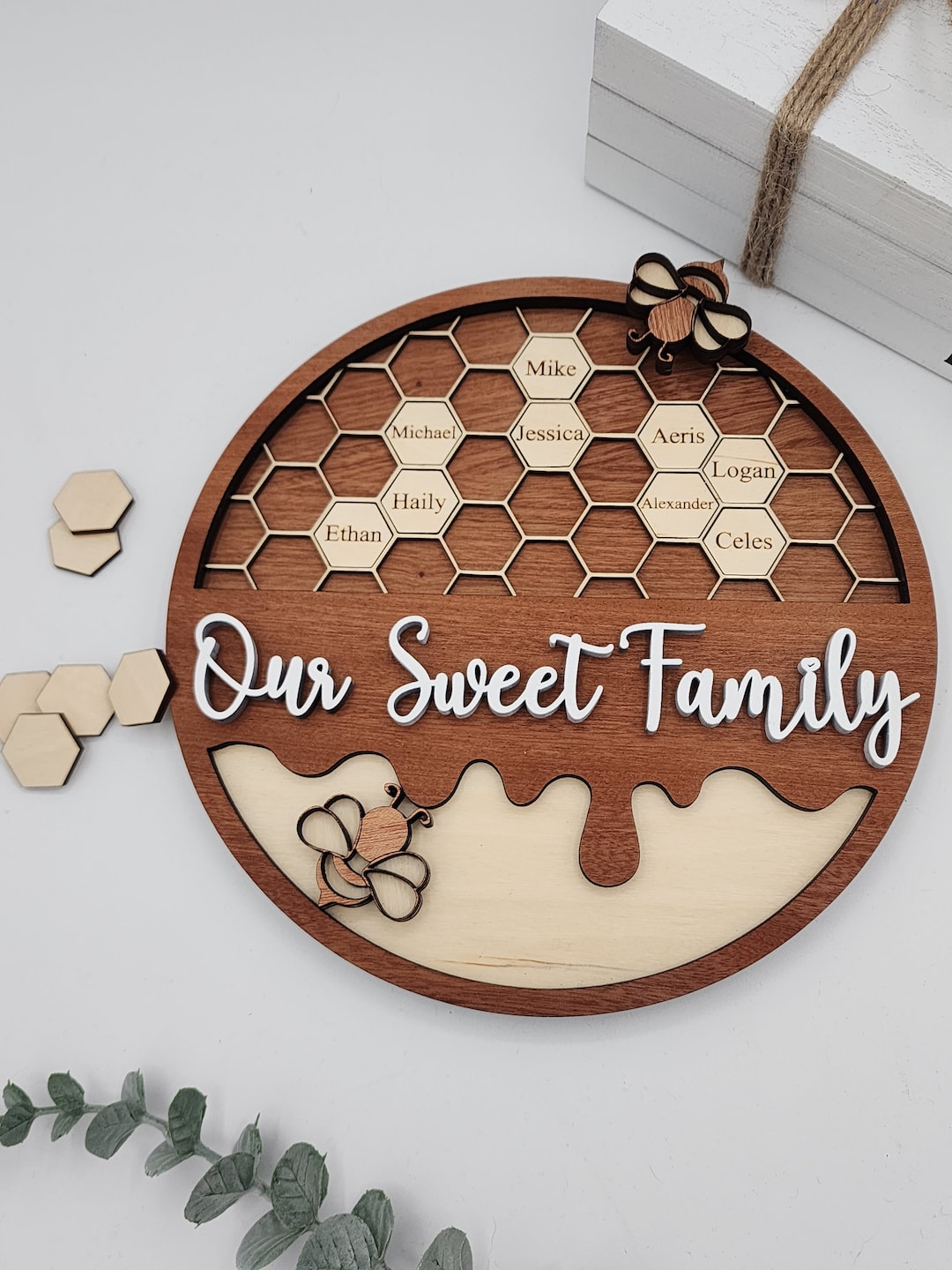 EXTRA Honeycomb Pieces ONLY - for the Personalized Bee Hive Family Tree ...