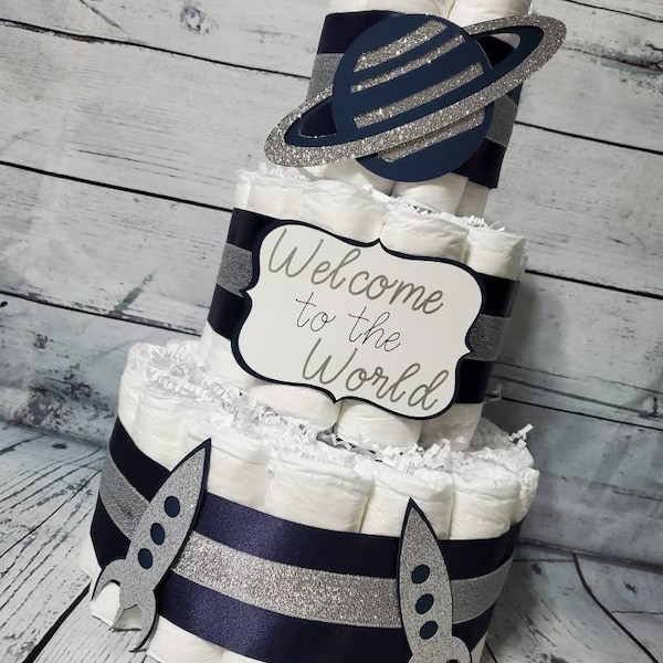 Space Diaper Cake - Etsy