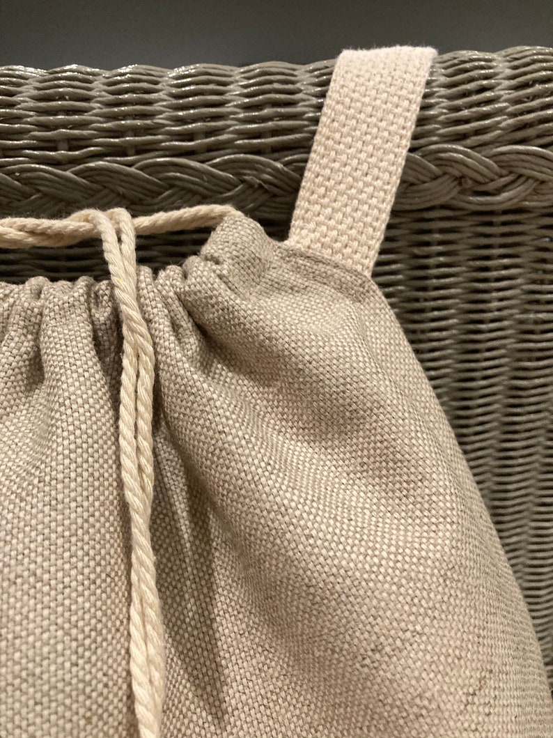 Linen Laundry Bag With Shoulder Straps, Laundry Backpack, Extra Large ...