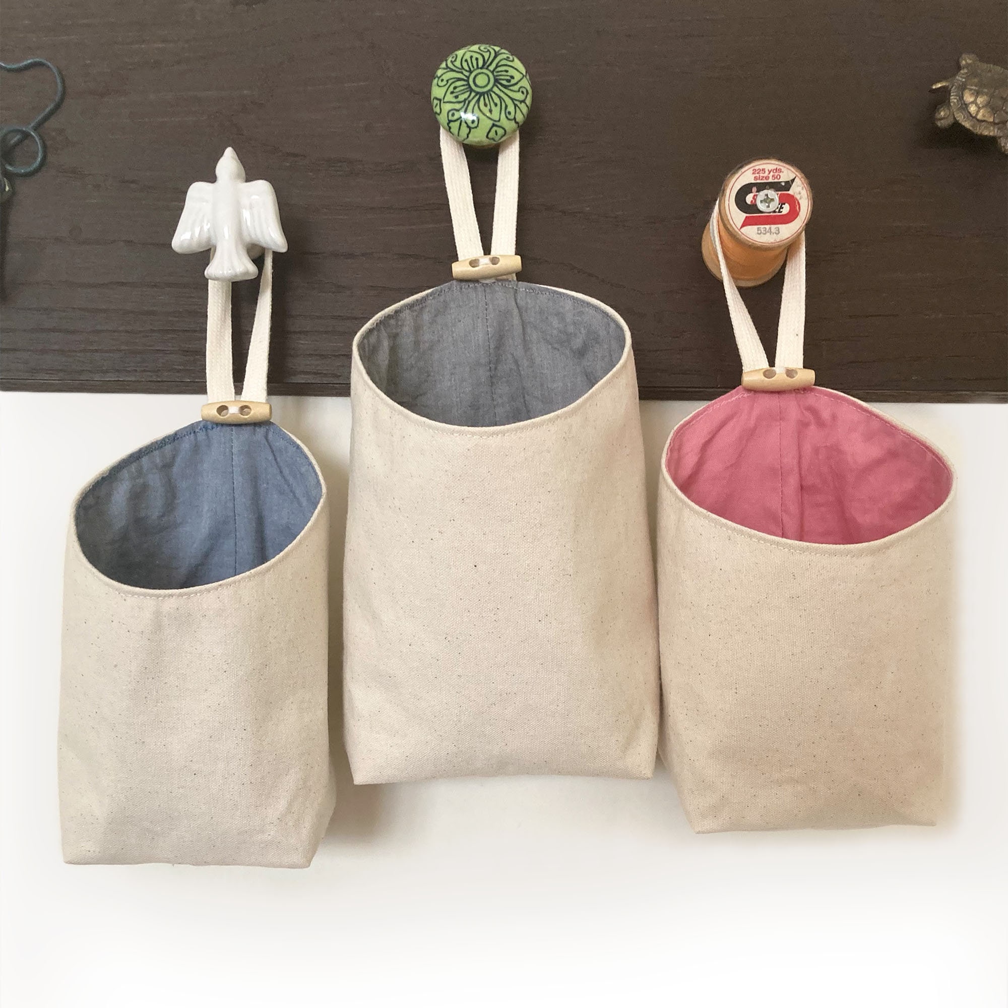 Mask Storage Organizer, Hanging Wall Basket, Custom Embroidered, Wall ...
