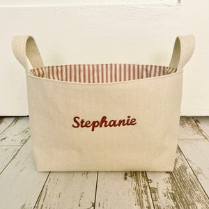 Custom Storage Bin Canvas Diaper Caddy Toy Basket - Etsy