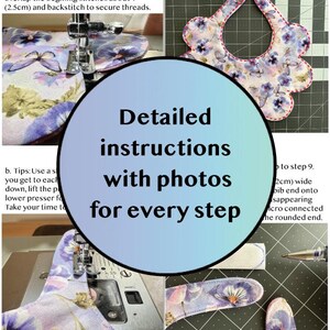 PDF Pattern for Scalloped Baby Bib and Bandana Bib, Step by Step Sewing ...