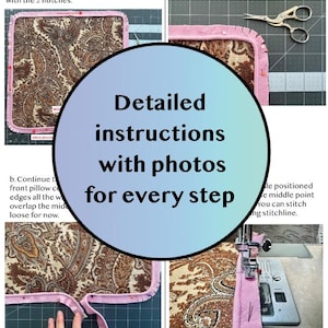 PDF Pattern for Pillow Covers With Piping and Invisible Zipper, Sewing ...