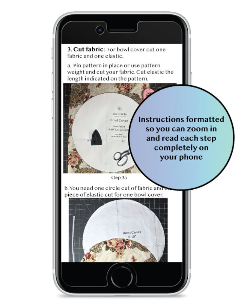 PDF Pattern for Elastic Bowl Covers | Sewing Pattern and Tutorial for ...