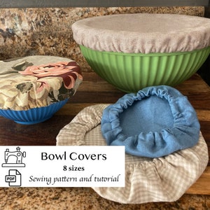 PDF Pattern for Elastic Bowl Covers | Sewing Pattern and Tutorial for ...