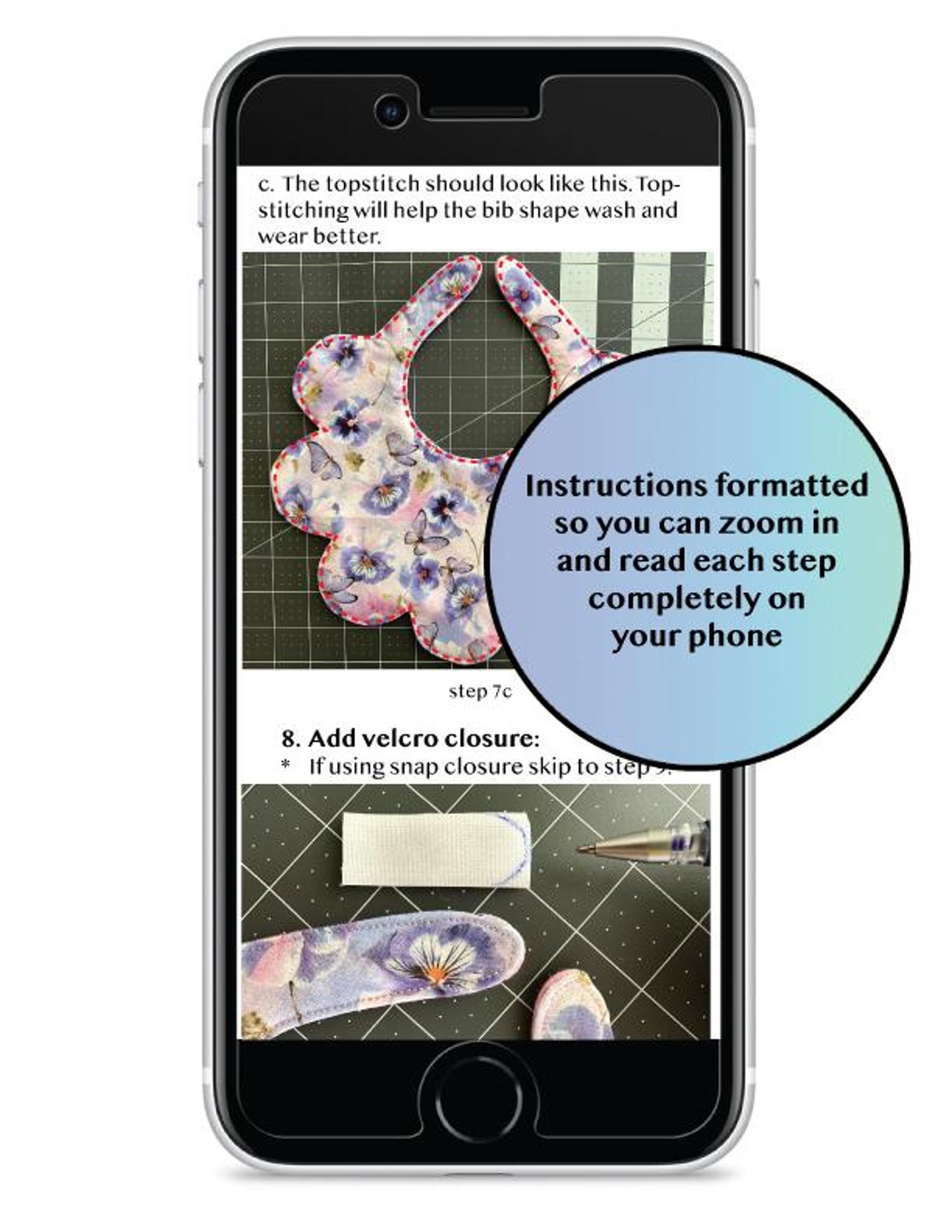 PDF Pattern for Scalloped Baby Bib and Bandana Bib, Step by Step Sewing ...
