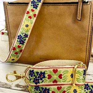 Embroidered Purse Strap, Adjustable Woven Bag Strap, 1 Thin Replacement ...