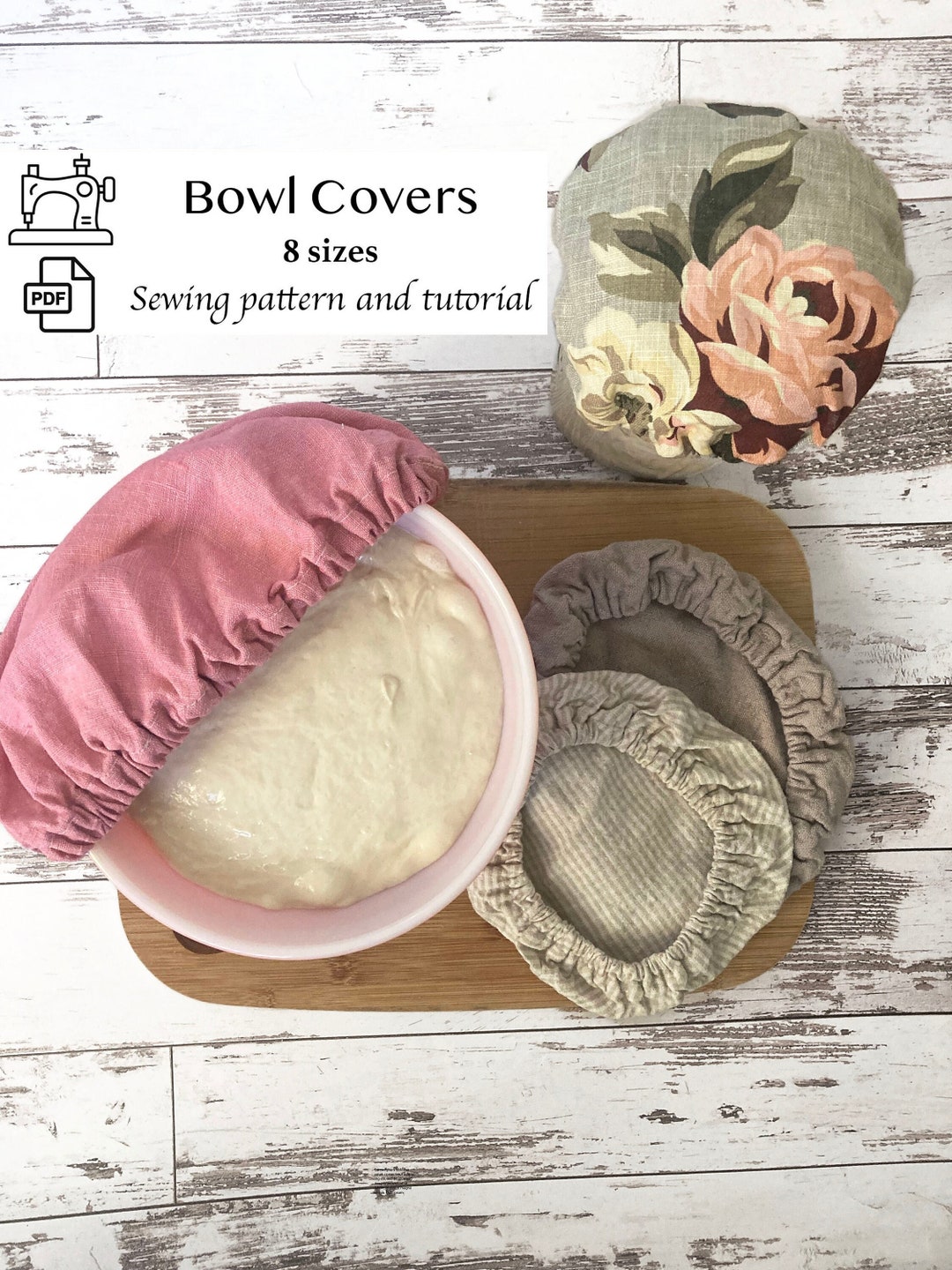 PDF Sewing Pattern for Reusable Bowl Covers | Beginner Tutorial for ...