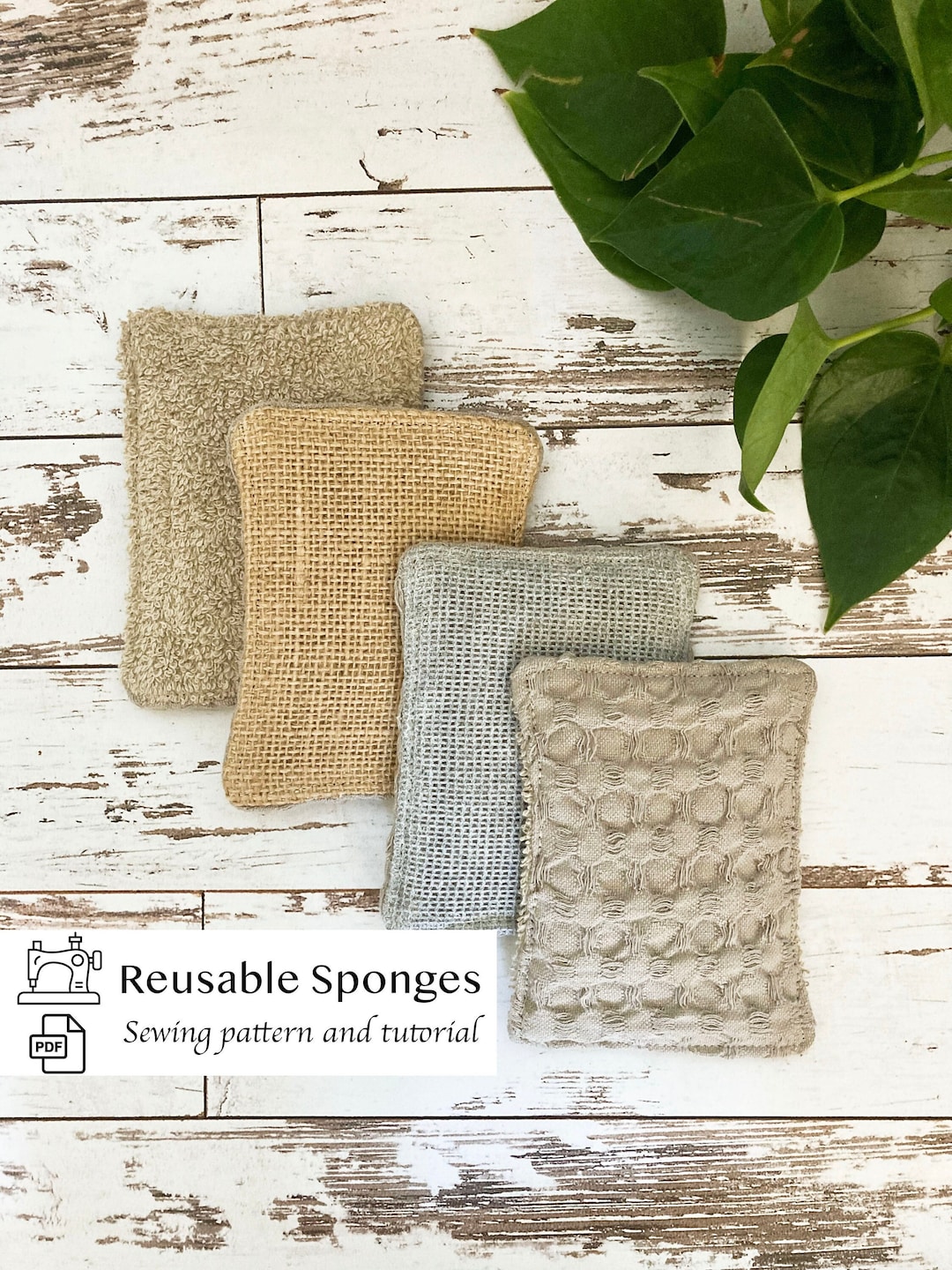 PDF Pattern for Reusable Sponges | Sewing Tutorial for Washable Sponges ...