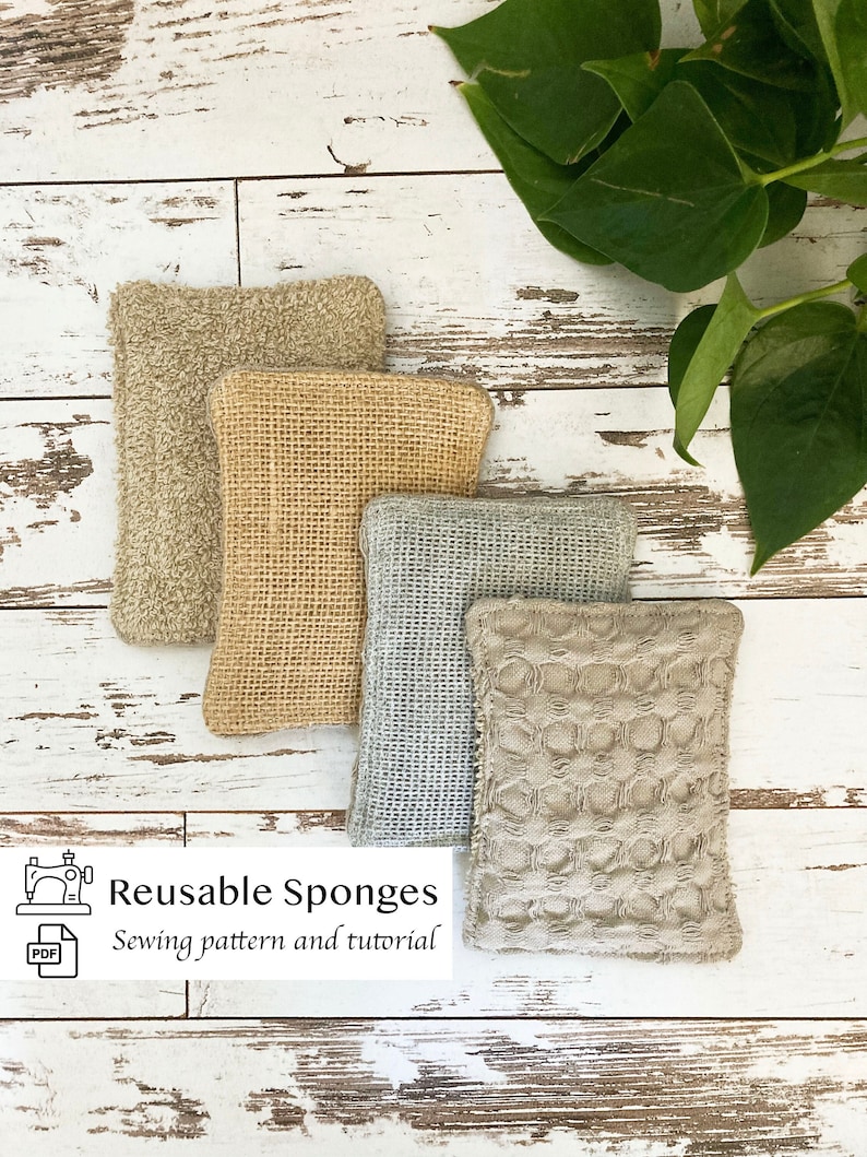PDF Pattern for Reusable Sponges | Sewing Tutorial for Washable Sponges ...