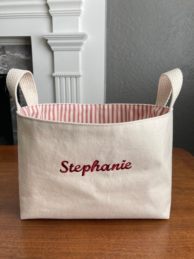 Custom Storage Bin Canvas Diaper Caddy Toy Basket - Etsy