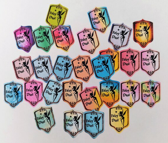 28 Mini Peel Back Colourful Fairy Dust Labels / Stickers for - Etsy UK