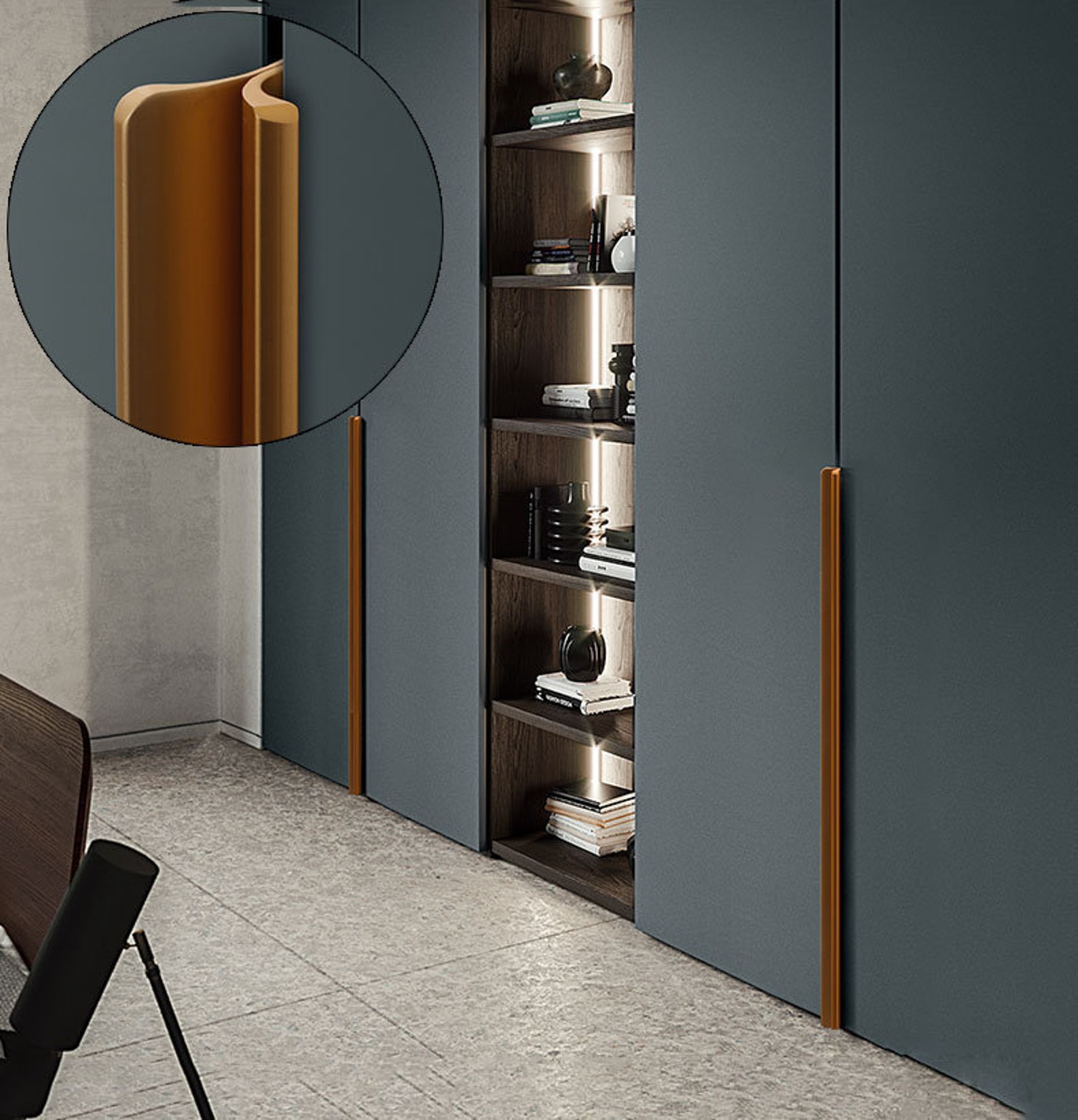 Invisible Furniture Handle Black Cabinet Door Handle Modern | Etsy