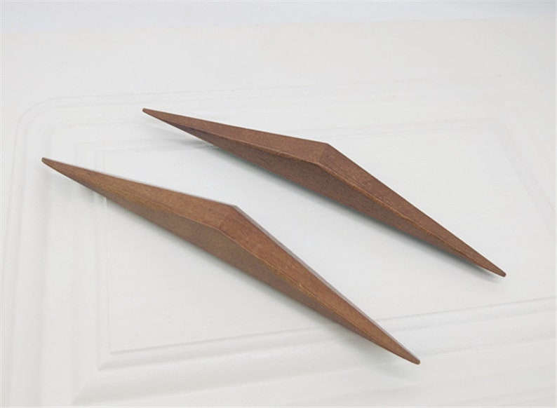 Diamond Solid Wood Pull Handle Kitchen Cabinet Pull Knobs - Etsy