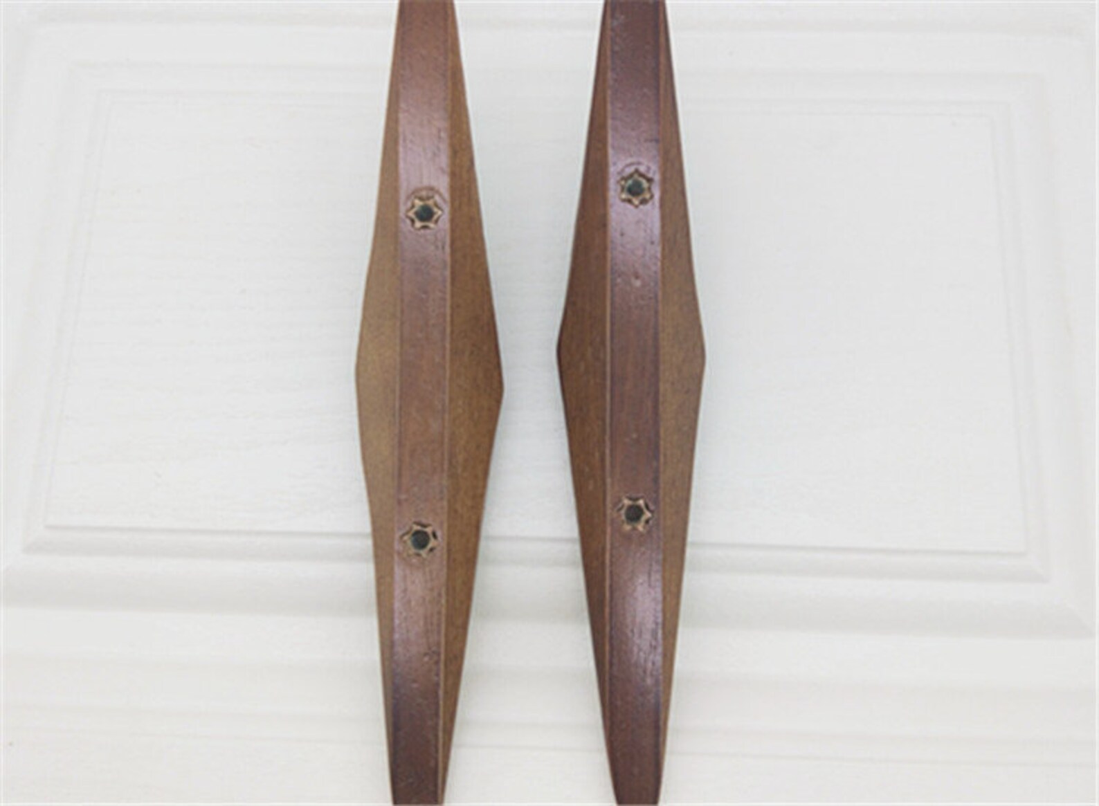 Diamond Solid Wood Pull Handle Kitchen Cabinet Pull Knobs - Etsy