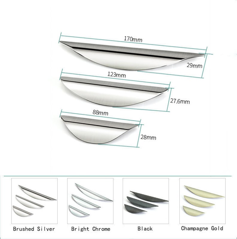 Kitchen Cabinet Hidden Handle Invisible Wardrobe Door Handle - Etsy