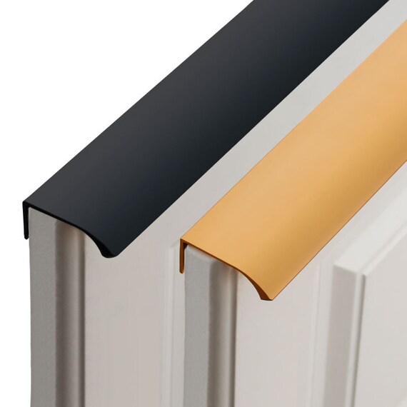 Invisible Furniture Handle Black Cabinet Door Handle Modern | Etsy