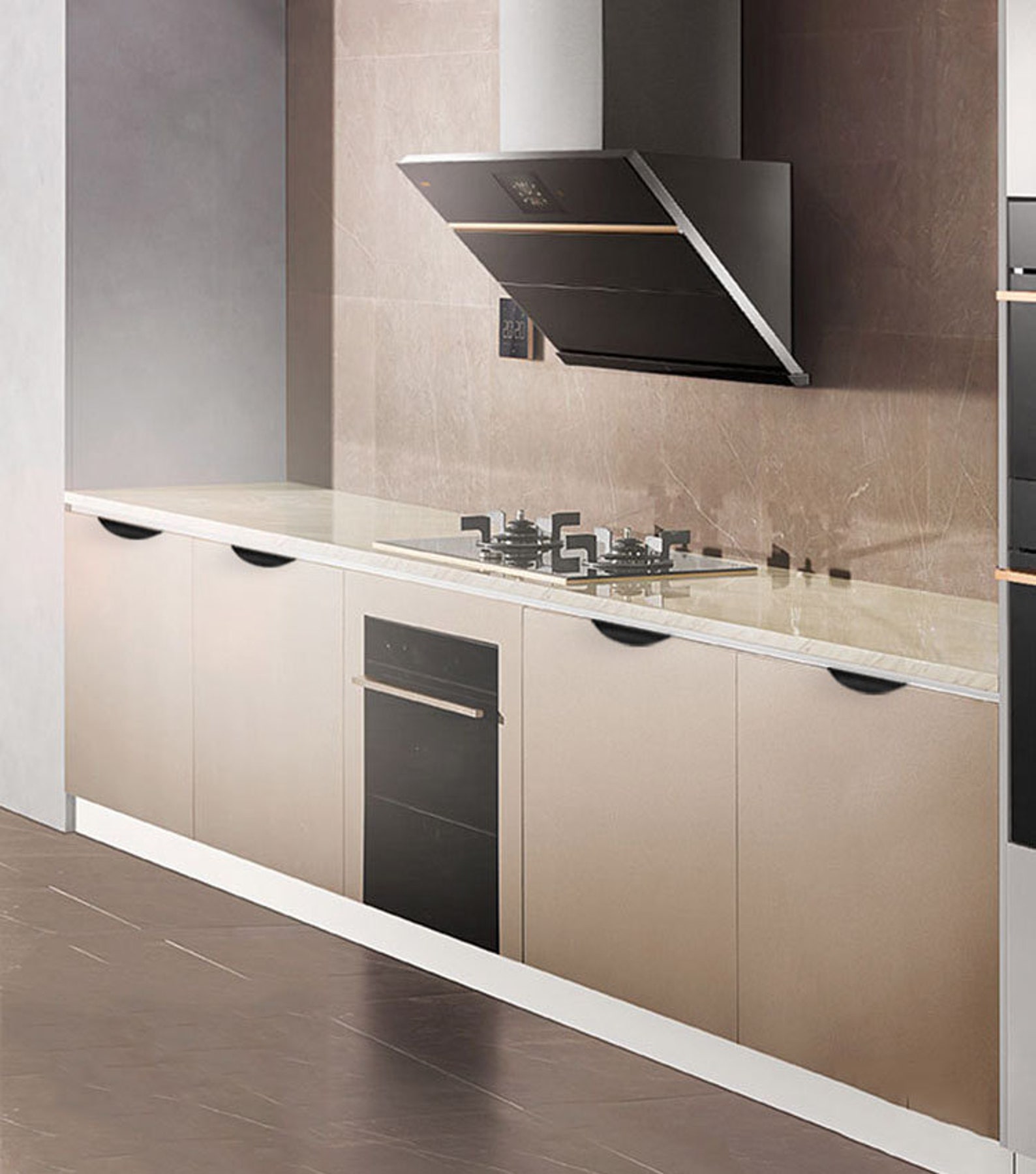 Invisible Kitchen Cabinet Handle Hidden Wardrobe Pull Curved | Etsy