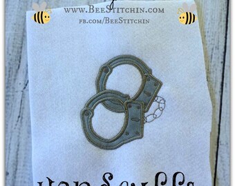 Applique Handcuffs Machine Embroidery Design 4 Sizes - Etsy
