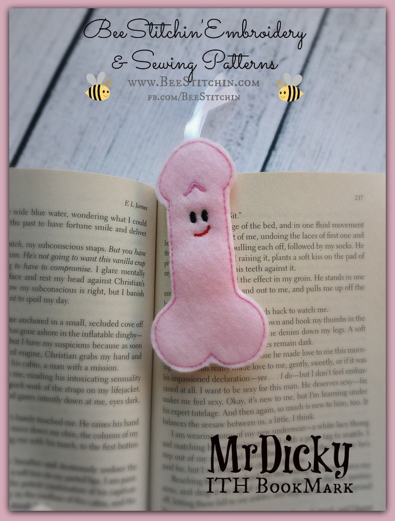 Mr Dicky Bookmark ITH Designs 4x4 5x7 Embroidery Design | Etsy