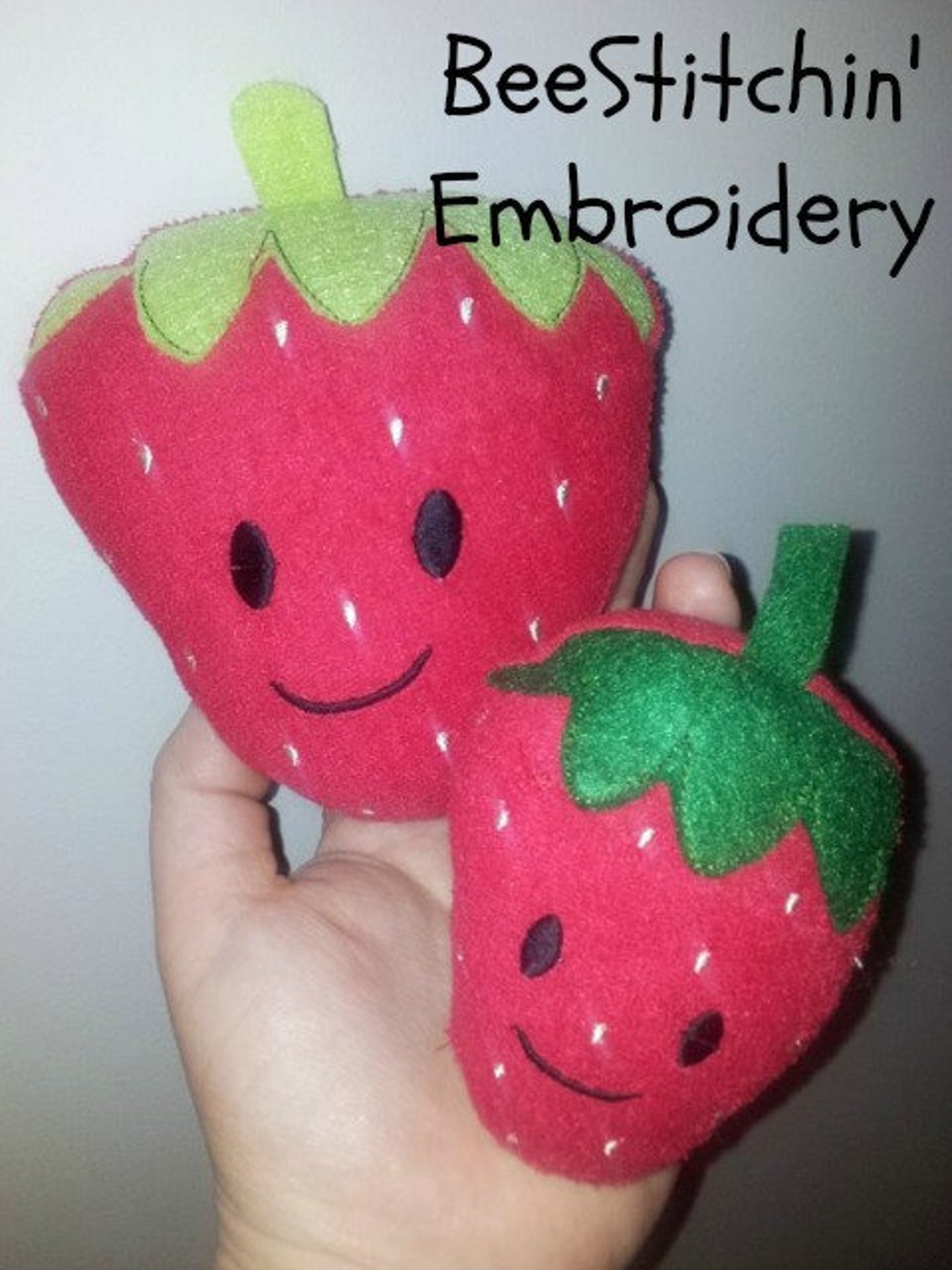 Strawberry softie ITH embroidery design 4x4 5x7 INSTANT | Etsy