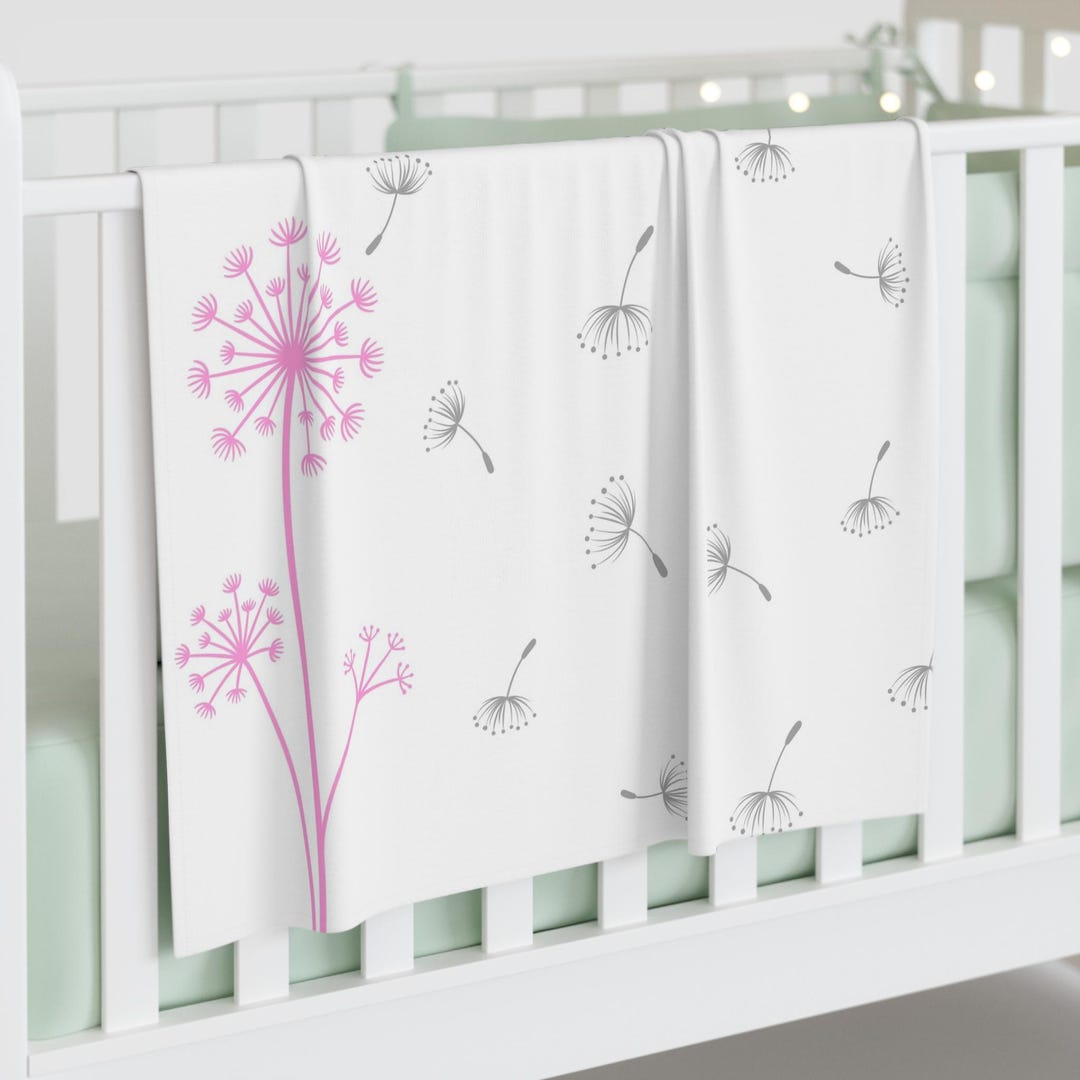 Cute Dandelion Baby Swaddle Blanket | Dandelion Nursery Swaddle - Etsy
