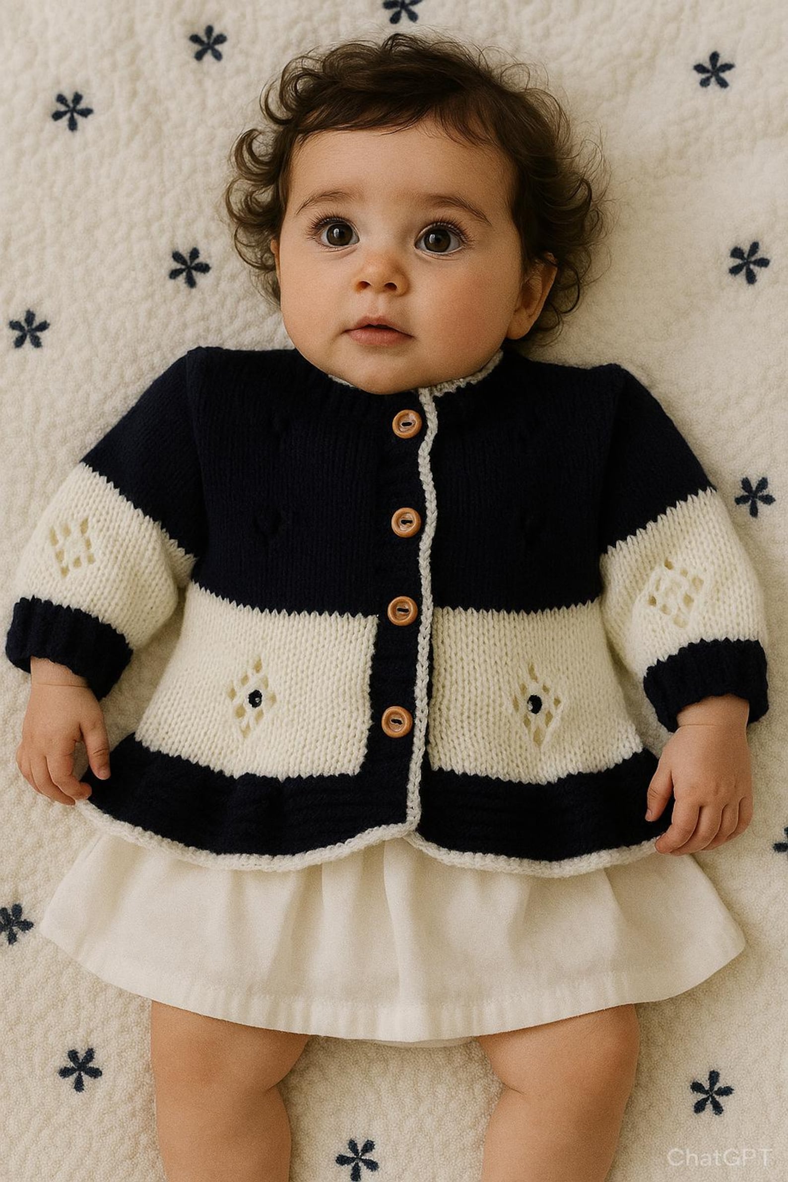 Hand-knitted Baby Girl Coming Home Outfit – Newborn Knit Set With ...