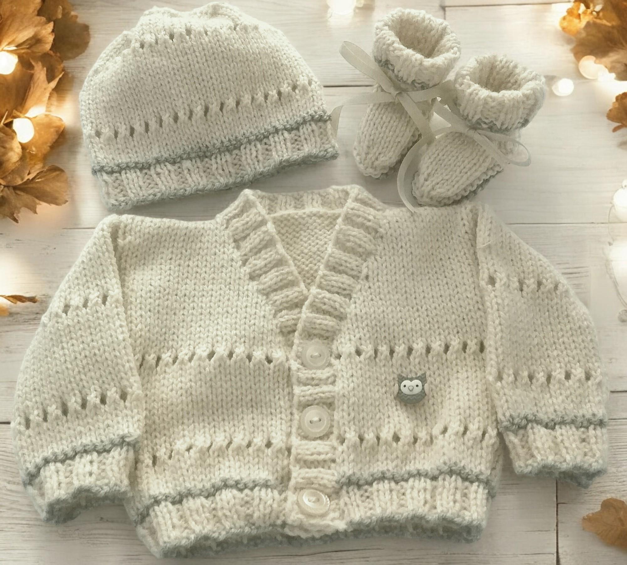 Baby Boys Knitted Outfit, Cute Boys Outfit, Baby Shower Gift, Gender ...