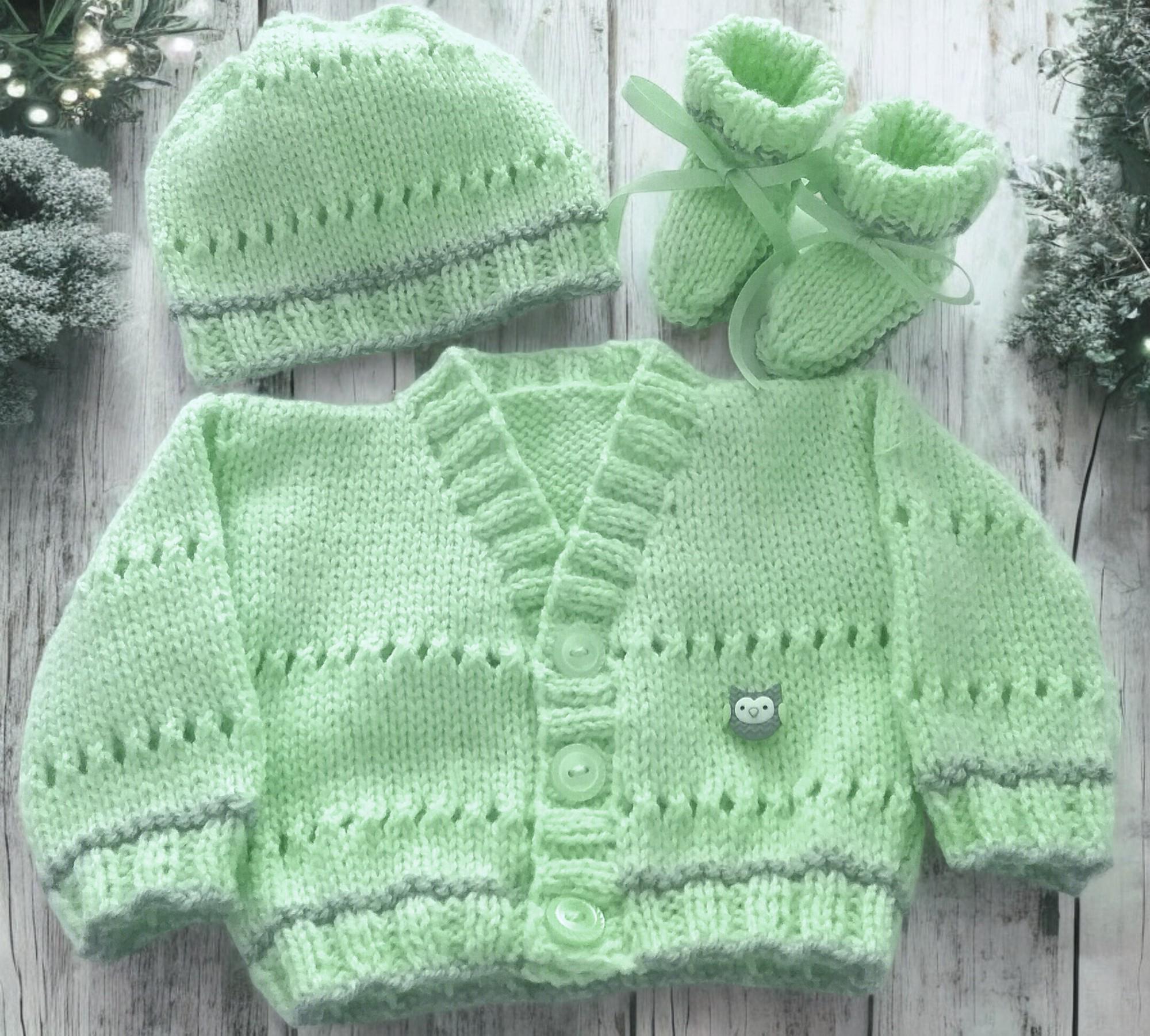 Baby Boys Knitted Outfit, Cute Boys Outfit, Baby Shower Gift, Gender ...
