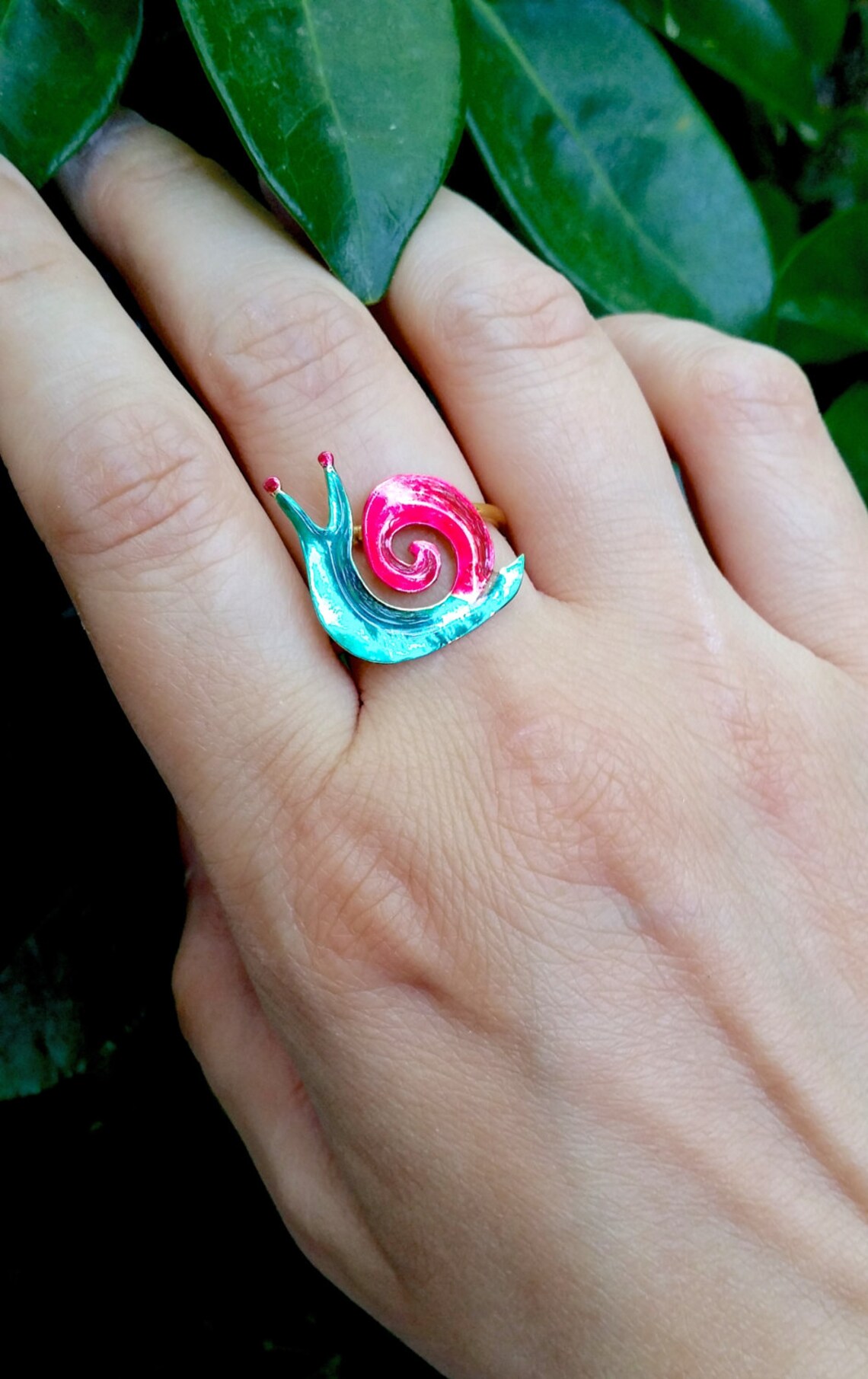 Snail ring Adjustable ring Animal ring Statement Ring | Etsy