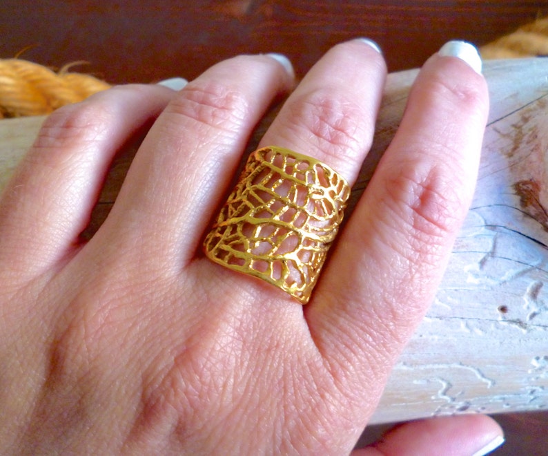 Filigree Gold or Silver Handmade Ring Unique Gifts for Women - Etsy