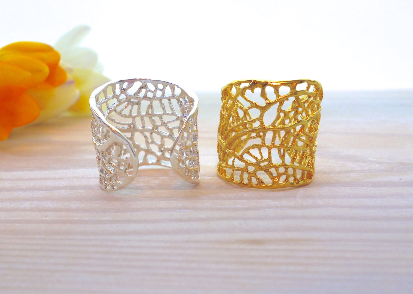 Filigree Gold or Silver Handmade Ring Unique Gifts for Women - Etsy