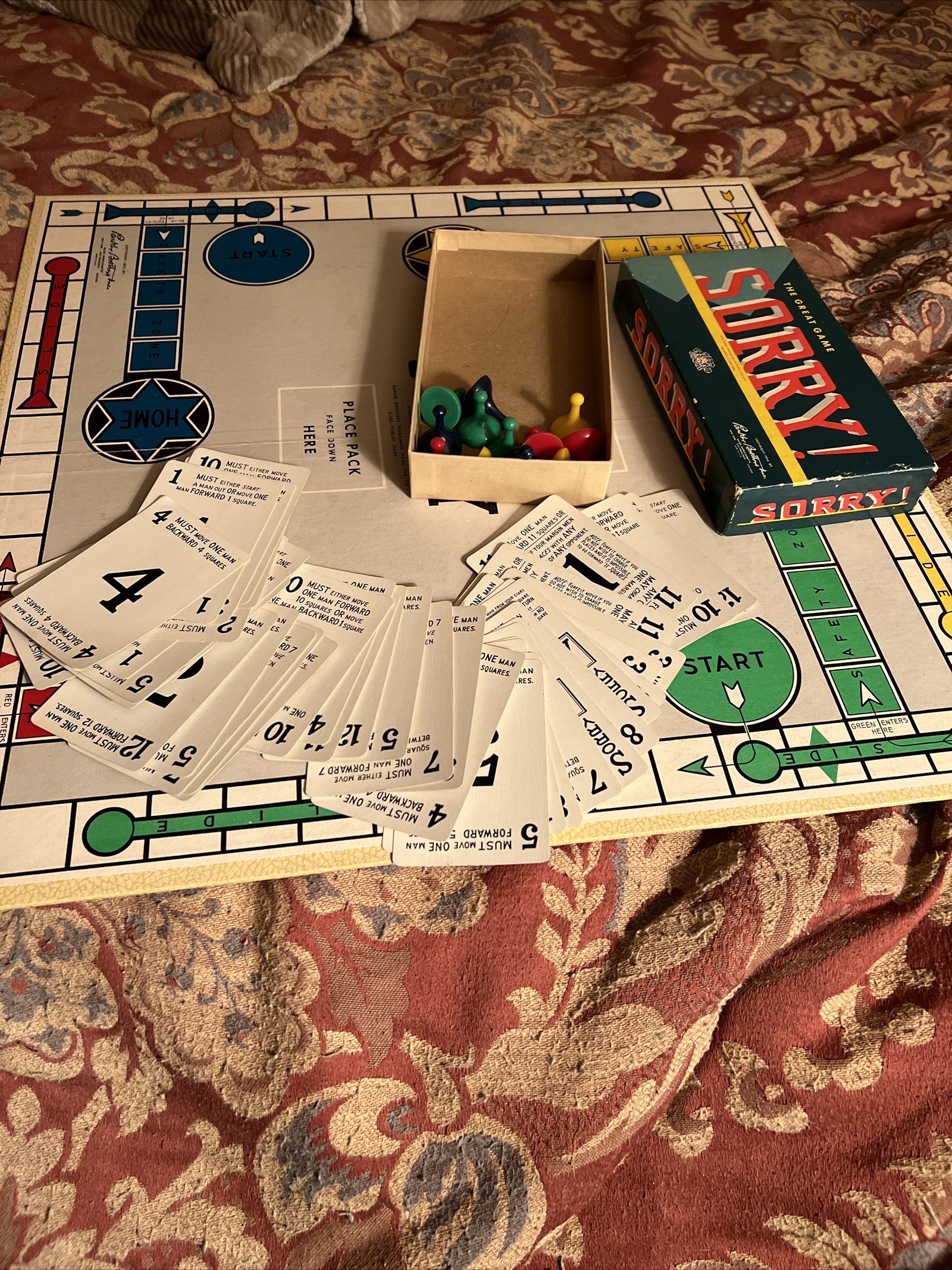 Original Sorry Game Cards