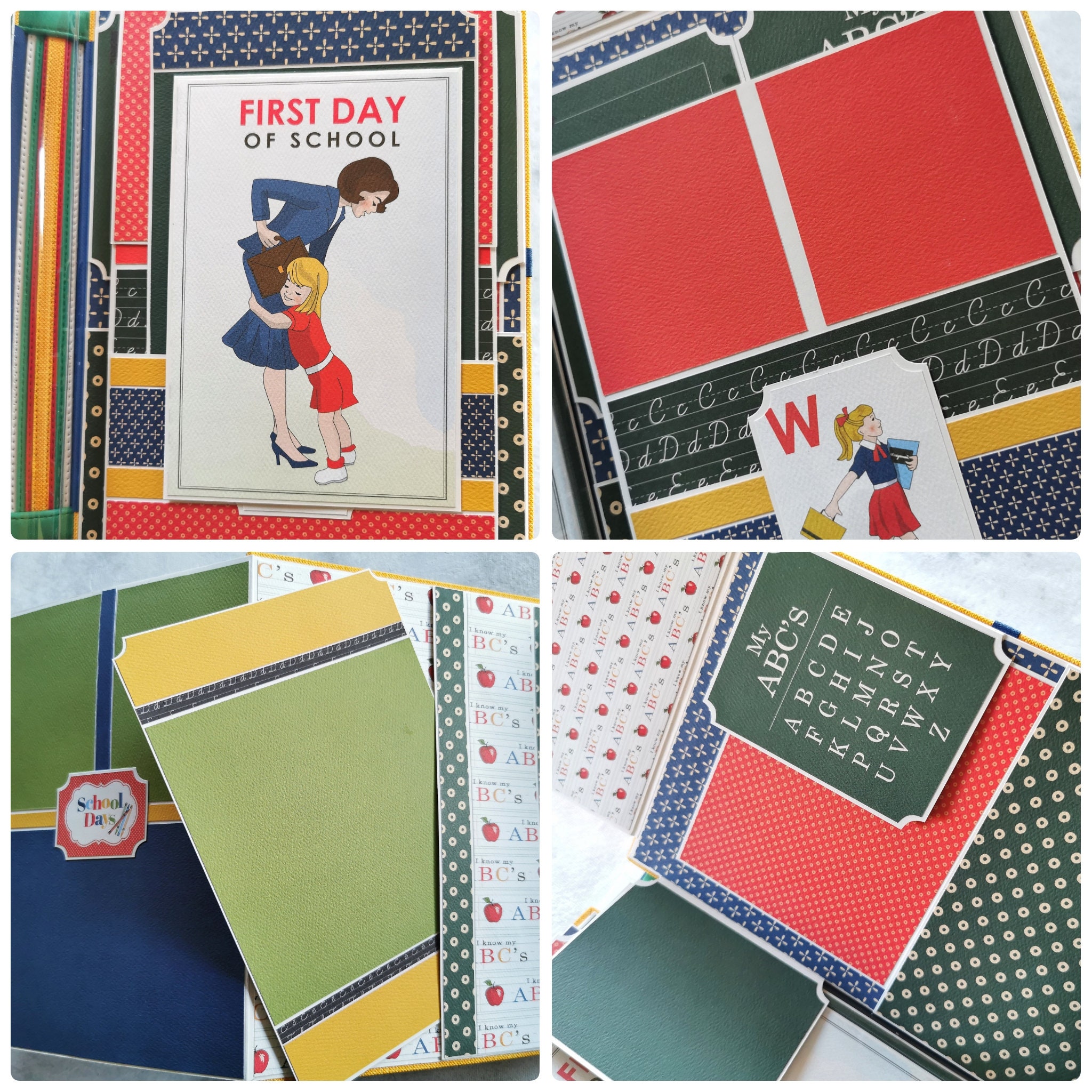 Scrapbook "school Days", Handmade Photo Album, Photo Book - Etsy