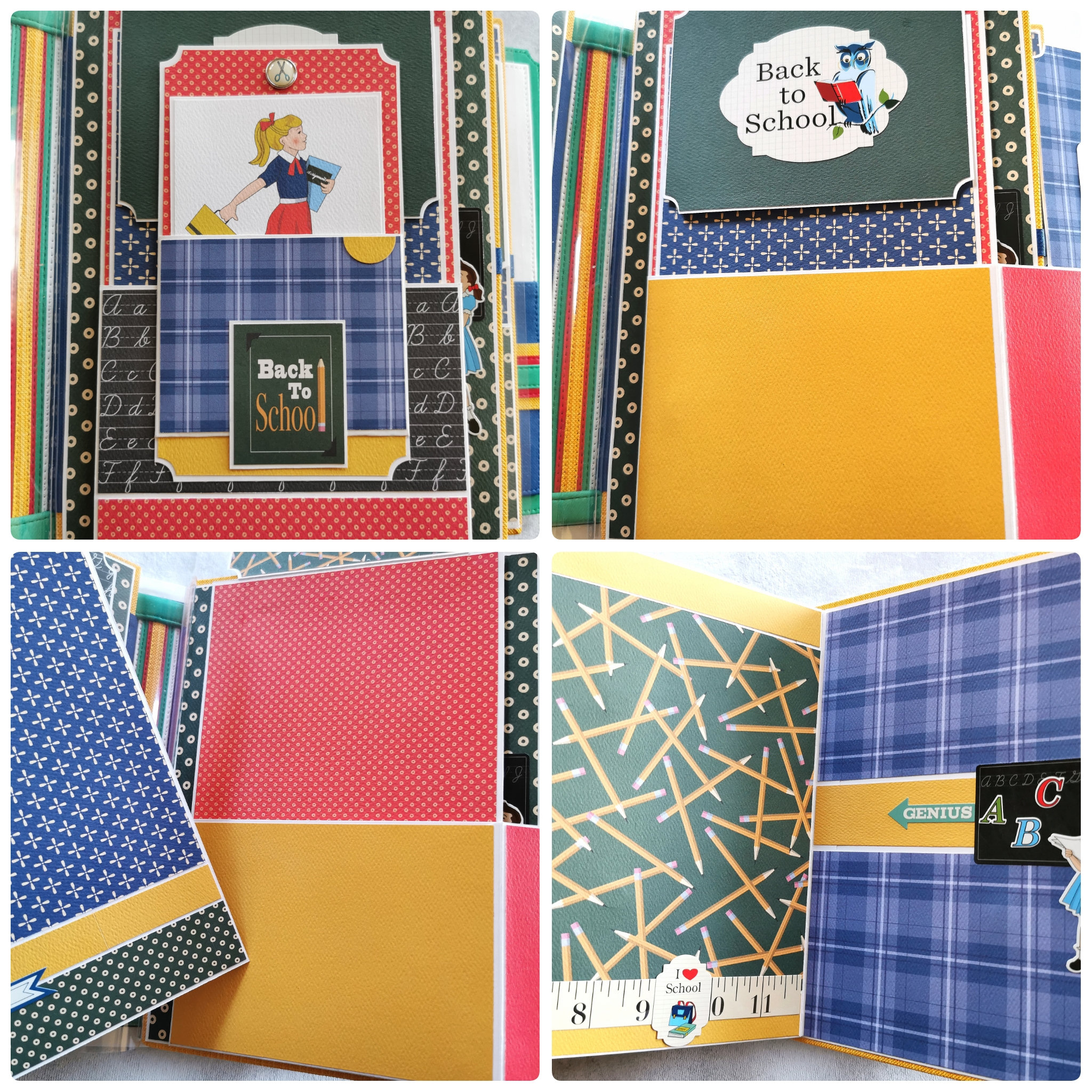 Scrapbook "school Days", Handmade Photo Album, Photo Book - Etsy