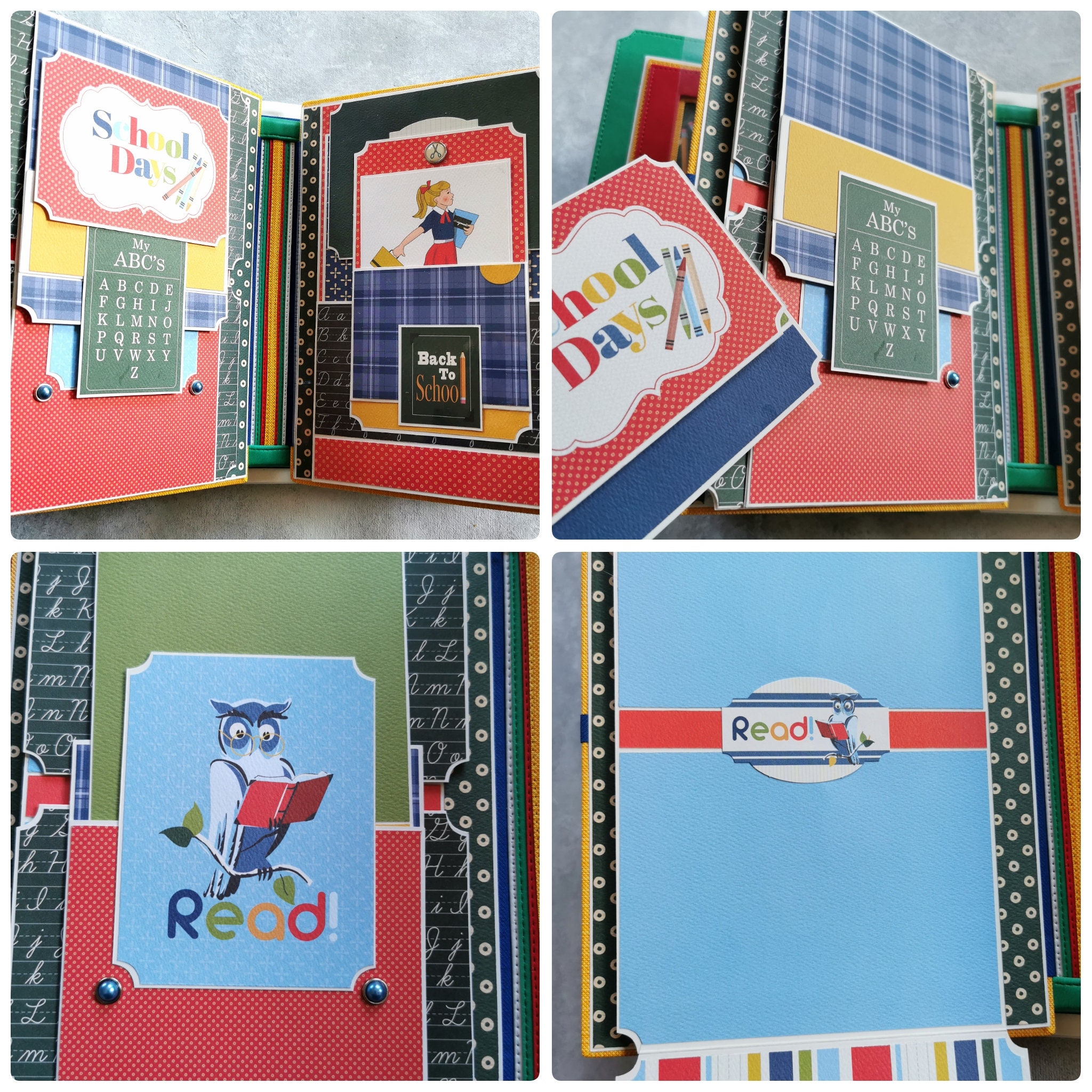 Scrapbook "school Days", Handmade Photo Album, Photo Book - Etsy