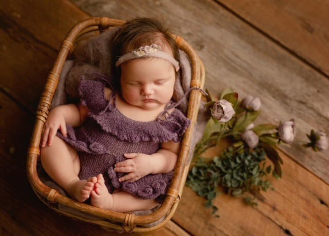 Neugeborenen Strickanleitung - Newborn Size Violetine 2 Stück Set ...