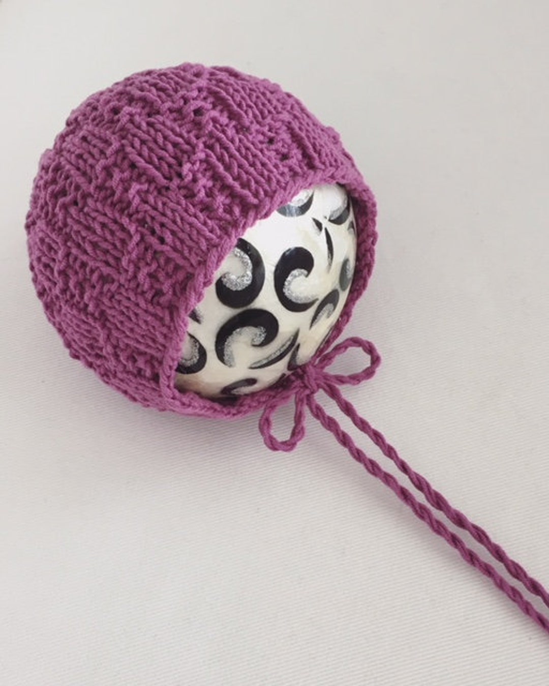 Newborn Knit Bonnet PATTERN: Cotton Gin Design (PDF Download) - Etsy