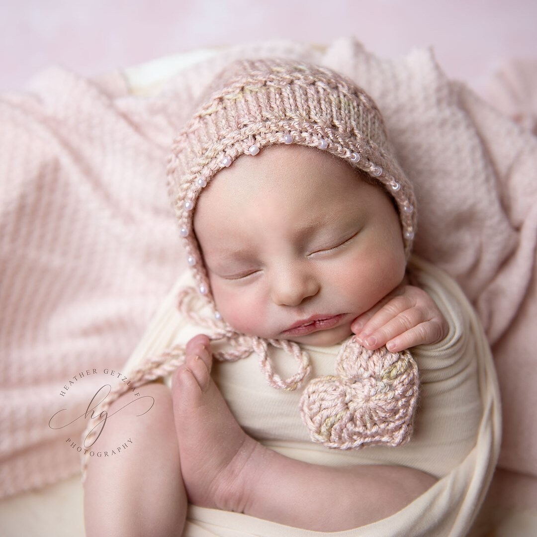 Newborn Knitting PATTERN Newborn Size Knit Retusa Bonnet and | Etsy