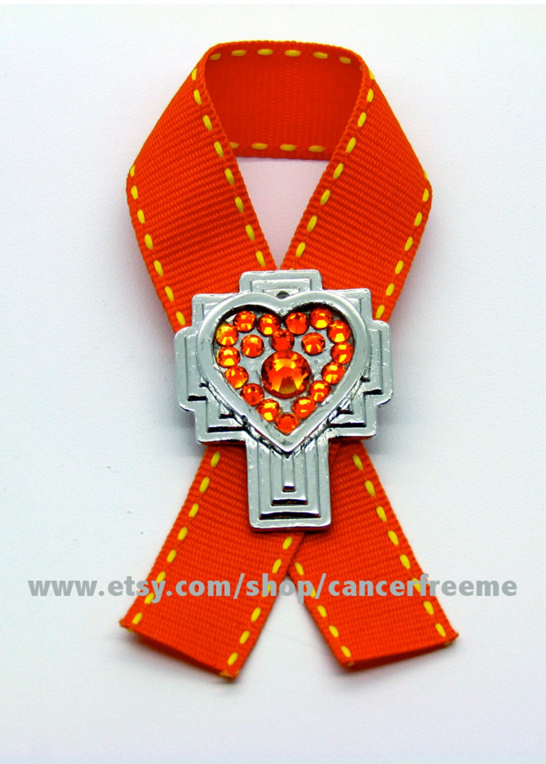 Leukemia Cancer Awareness Pin, Cross, Crystals, Handmade, Gift for ...