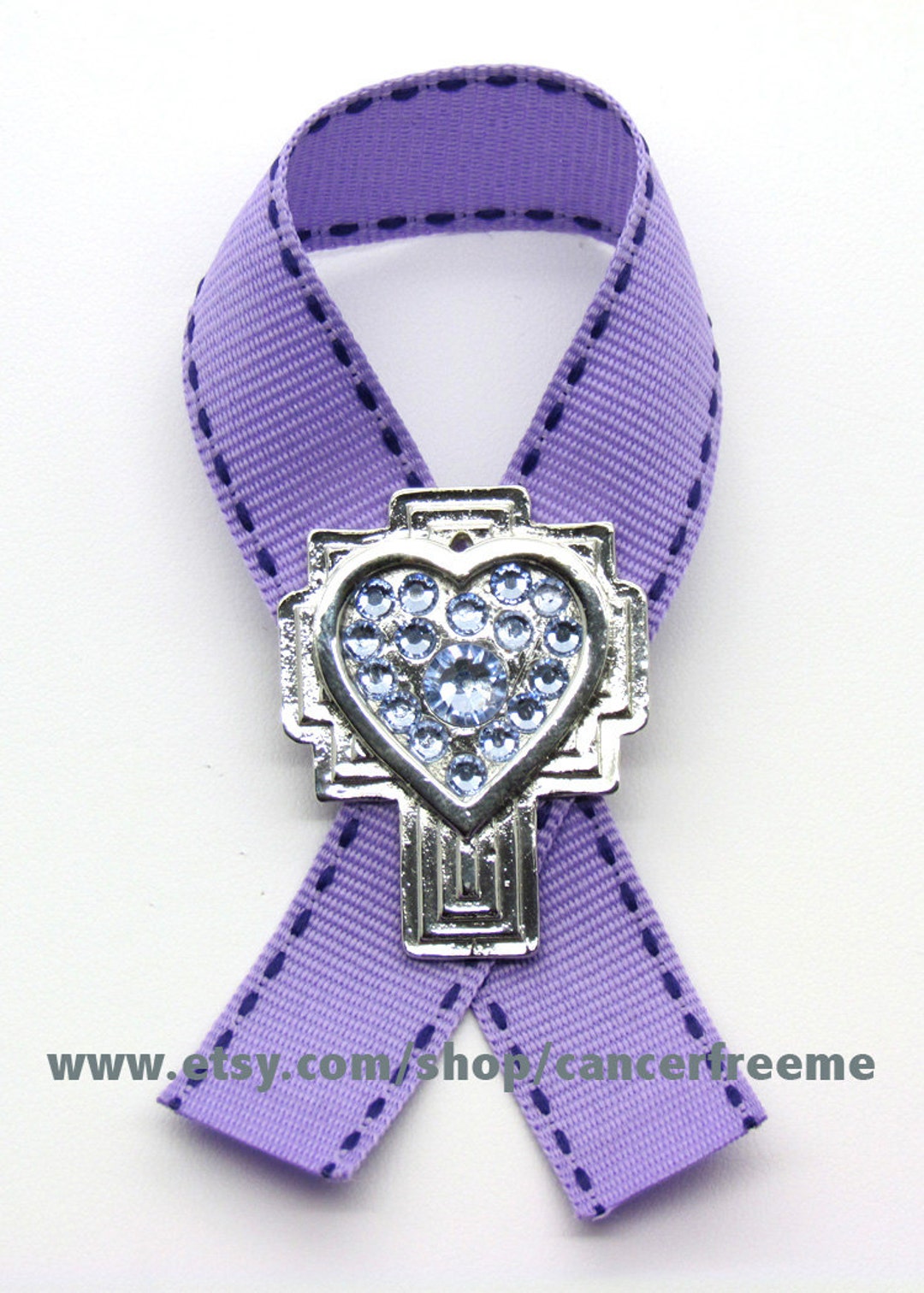Gynecological Cancer Awareness Pin, Cross, Crystals, Handmade, Gift for ...