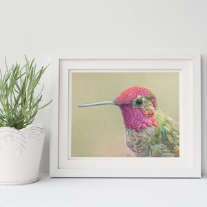 Anna's Hummingbird Print 8 X 10 Inch of Watercolor Painting 8 by 10 by ...
